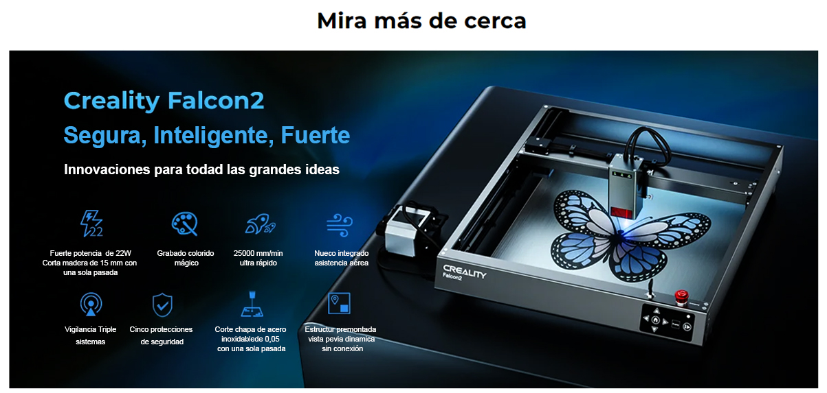 Máquina de corte y grabado laser Creality Falcon 2 22W